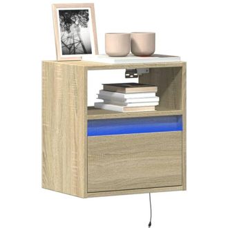 vidaXL Vidaxl - TV-Wandschr&auml;nke mit LED-Beleuchtung 2 Stk. Sonoma 41x31x45 cm