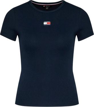 Tommy Jeans TShirt Cotel&eacute; Stretch - - Tops - Damen - Blau - M