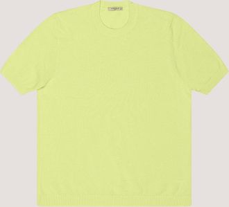 Circolo 1901 Bicolor Fancy Knit T-shirt, Giada, XL, Man