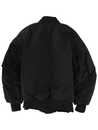 Dolce & Gabbana Oversized Polyamide Bomber Jacket - Black