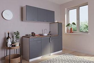 Respekta Luis Kitchenette, Bois ding&eacute;nierie, Gris, 180 cm