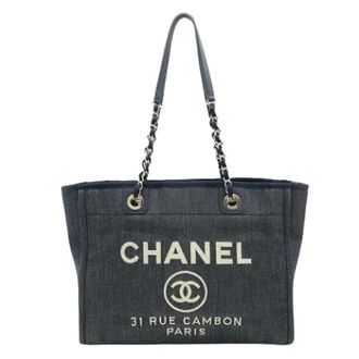 Chanel Pre-owned Vintage Denim Schulter Tote - - Pre-owned - Damen - Blau - ONE SIZE