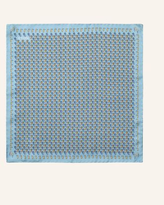 Eton Ananas Silk Twill-Einstecktuch blau
