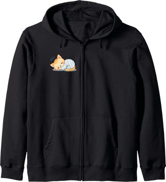 Mapanoli Design Schlafanzug, s&uuml;&szlig;e Katze, Gute Nacht Kapuzenjacke