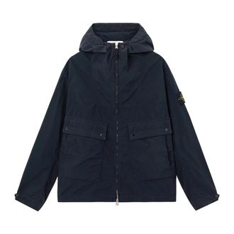 Stone Island Kapuzen-Windjacke - - Jackets - Herren - Blau - L