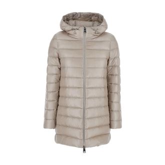 Herno Daunenjacke mit Kapuze aus Tech-Gewebe - - Coats - Damen - Beige - S
