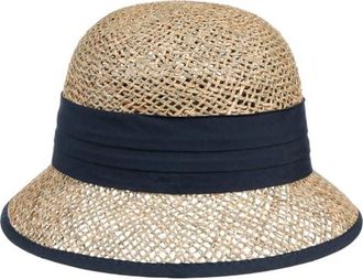 Seeberger Chapeau Cloche en Paille Zost&egrave;re Chapeau de Soleil Chapeau pour Le Jardin (Taille Unique - Bleu)