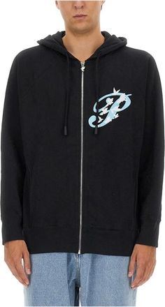 3.Paradis Homme, Sweatshirts et sweats &agrave; capuche, Noir, Taille: S Skateboard Zip Hooded Sweater