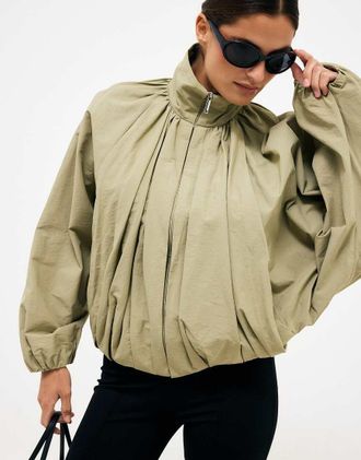 NA-KD veste &agrave; manches chauve-souris beige-Neutre