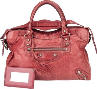 Balenciaga Crossbody Bags - Balenciaga Red Leather City Handbag - Gr. unisize - in Rot - f&uuml;r Damen