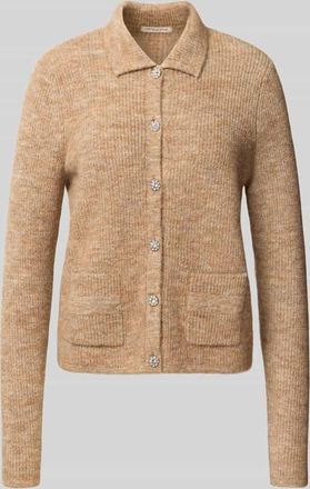 Christian Berg Strickjacke mit Umlegekragen und Knopfleiste