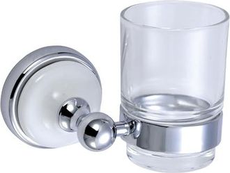 MSV 141358 Zahnputzbecher, Zink, Keramik, Silber, 11.8x10x10 cm