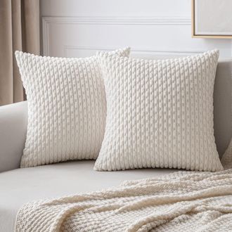 Miulee Kordsamt Kissenbezug Kissenbez&uuml;ge Dekorative Kissenh&uuml;lle Moderne Sofakissen Kissen Dekokissen Couchkissen Zierkissen Weicher f&uuml;r Sofa Wohnzimmer Schla