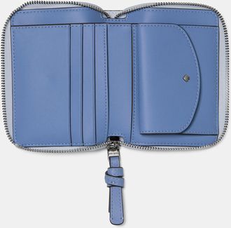 Kate Spade New York Kate Spade Loop Zip-Rundum-Geldb&ouml;rse f&uuml;r Frauen in Blasses Saphirblau | Leder
