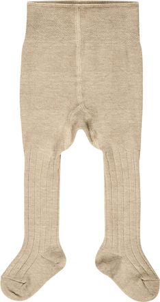 Falke Unisex Baby Strumpfhose Cosy Rib B Ti Baumwolle Kaschmir dick einfarbig 1 St&uuml;ck, Beige Sand Melange 4650, 62-68