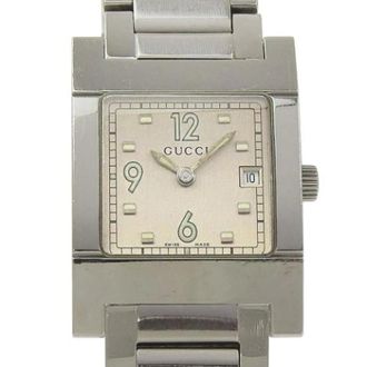 Gucci Montre Pre-owned en acier inoxydable 7700L - Femme - Pre-owned - Gris - Taille: ONE Size