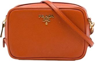 Prada Sac bandouli&egrave;re Saffiano Pre-owned - Femme - Pre-owned - Orange - Taille: ONE Size
