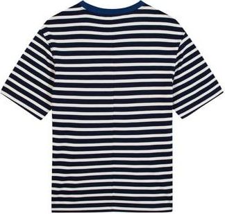 Maison Labiche T-shirt Chassaigne ray&eacute; en coton biologique
