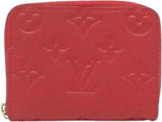 Louis Vuitton Porte-monnaie Monogram Empreinte Pr&eacute;-appartenant - Femme - Pre-owned - Rouge - Taille: ONE Size