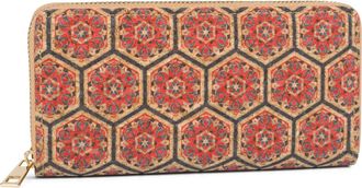 styleBREAKER Portemonnaie Kork Geldb&ouml;rse mit buntem Muster Print