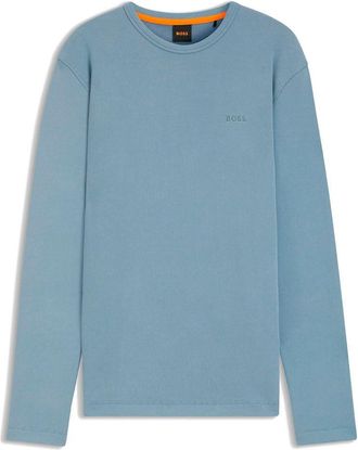 BOSS Herren Tempesto T-Shirt aus Baumwoll-Mix mit Waffelstruktur Hellblau XXXL