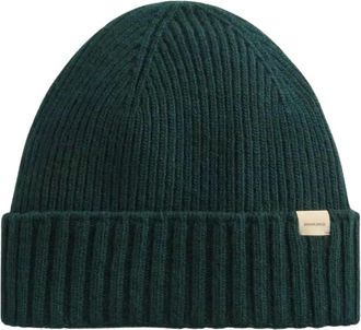 Woolrich Homme, Accessoires, Vert, Taille: ONE Size Ensemble bonnet et &eacute;charpe en m&eacute;lange de laine m&eacute;rinos