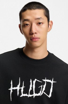 HUGO BOSS Sweatshirt Regular Fit, Logo-Print, Rundhalsausschnitt