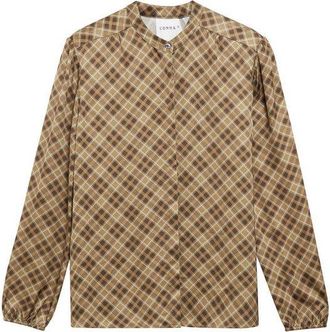 Comma Langarmbluse Bluse Print-Bluse aus 100% Viskose