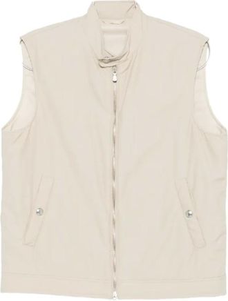 Eleventy Homme, Vestes, Beige, Taille: 3XL Wool Blend Gilet
