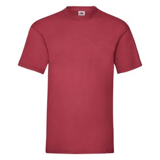 Fruit Of The Loom Herren-T-Shirt, kurzärmlig, Grau, dunkelrot, XXXL