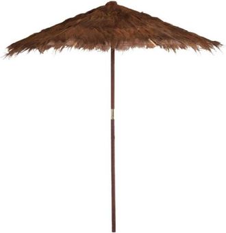 Paris Prix Paris Prix - Parasol en Bois Cocotier 250cm Marron