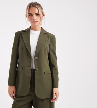 Miss Selfridge Blazer oversize - Olive-Bleu