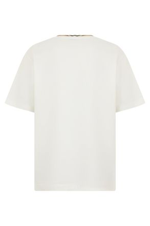 Burberry Mens Short-Sleeve T-Shirt White Cotton T-Shirts And Polos