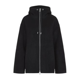 STUDIO NICHOLSON Etna Zip Through Hooded Jacket - - Sweatshirts & Hoodies - Damen - Schwarzk - 3XS