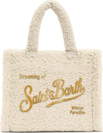 MC2 Saint Barth mini sac cabas Vanity en fourrure artificielle - Tons neutres