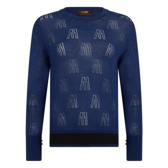 Moorer Paula Rundhals-Pullover - - Knitwear - Damen - Blau - XS