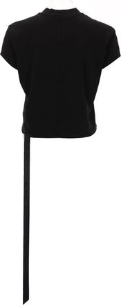 Rick Owens Cropped Cotton T-Shirt - Black