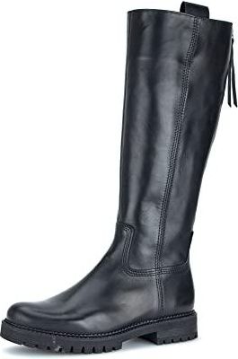 Gabor Femme Bottes, Dame Bottes Classiques,Semelle int&eacute;rieure Amovible,Bottes en Cuir,Noir (Schwarz),37.5 EU / 4.5 UK
