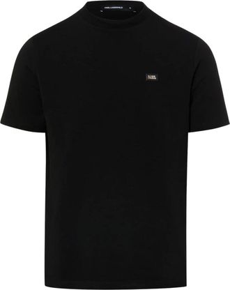 Karl Lagerfeld Homme, Tops, Noir, Taille: L T-shirt avec Logo Embl&egrave;me