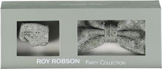 Roy Robson Set aus Fliege und Einstecktuch mit floralem Muster in