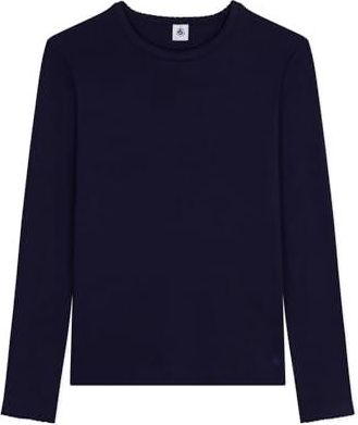 Petit Bateau Tee-Shirt Femme liconique cocotte en Coton Manches Longues