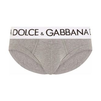 Dolce & Gabbana Mid-Rise Slips aus Baumwolle mit Zwei-Wege-Stretch - - Underwear - Herren - Grau - XS