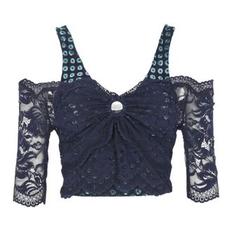 Paco Rabanne Doppeltes Oberteil mit zentralem Ring - - Blouses & Shirts - Damen - Blau - M