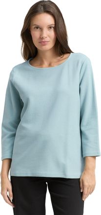 Tom Tailor Damen Langarmshirt mit Ottoman-Struktur