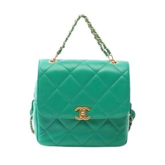 Chanel Pre-owned Vintage Backpack - Femme - Pre-owned - Vert - Taille: ONE Size