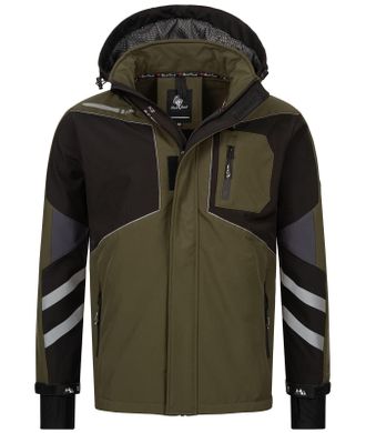 Rock Creek Herren Softshell Jacke Outdoor Jacke Windbreaker &Uuml;bergangsjacke Anorak Kapuze Regenjacke Winterjacke Herrenjacke Jacket H-287 Dunkelgr&uuml;n 4XL