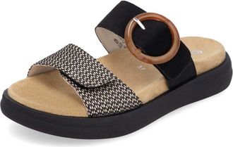 Remonte Damen D2N51, Frauen Slipper,Slip-ons,Backless Slipper,Gartenschuhe,Sommerschuhe,sommerclogs,Pantoletten,Slip on,Mules,schwarz Kombi (03),45 EU