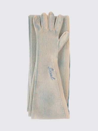 Diesel Strickhandschuhe aus Wollmischung mit abstraktem Muster und gesticktem Logo