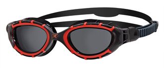 Zoggs Unisex Flex Smaller Fit Schwimmbrillen, Red/Black/Smoke Polarized, S Predator Flex Polarized