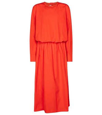 Marni Midikleid aus Baumwollpopeline